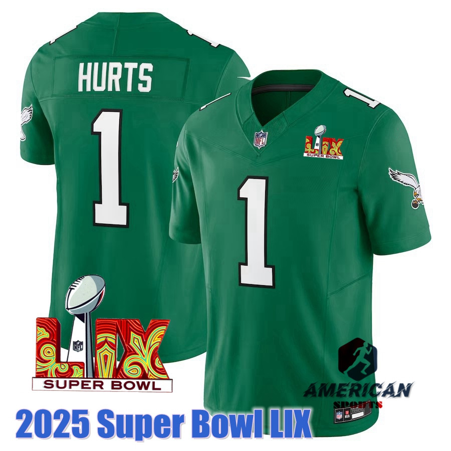 Men's 2025 Super Bowl LIX NFL Jersey Philadelphia Eagles Jalen Hurts ...