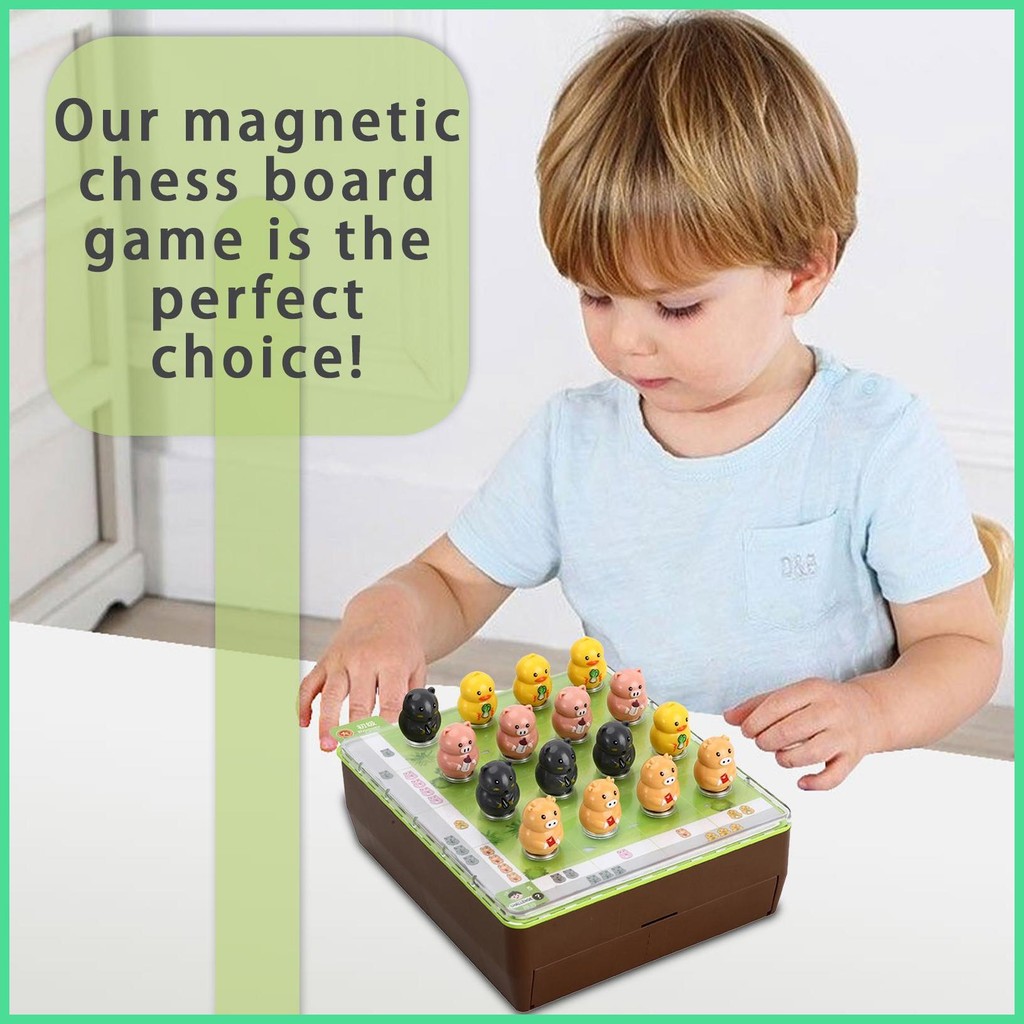 Magnetic Chess Board Game Fun Challenging Strategy Logic Training Game ...