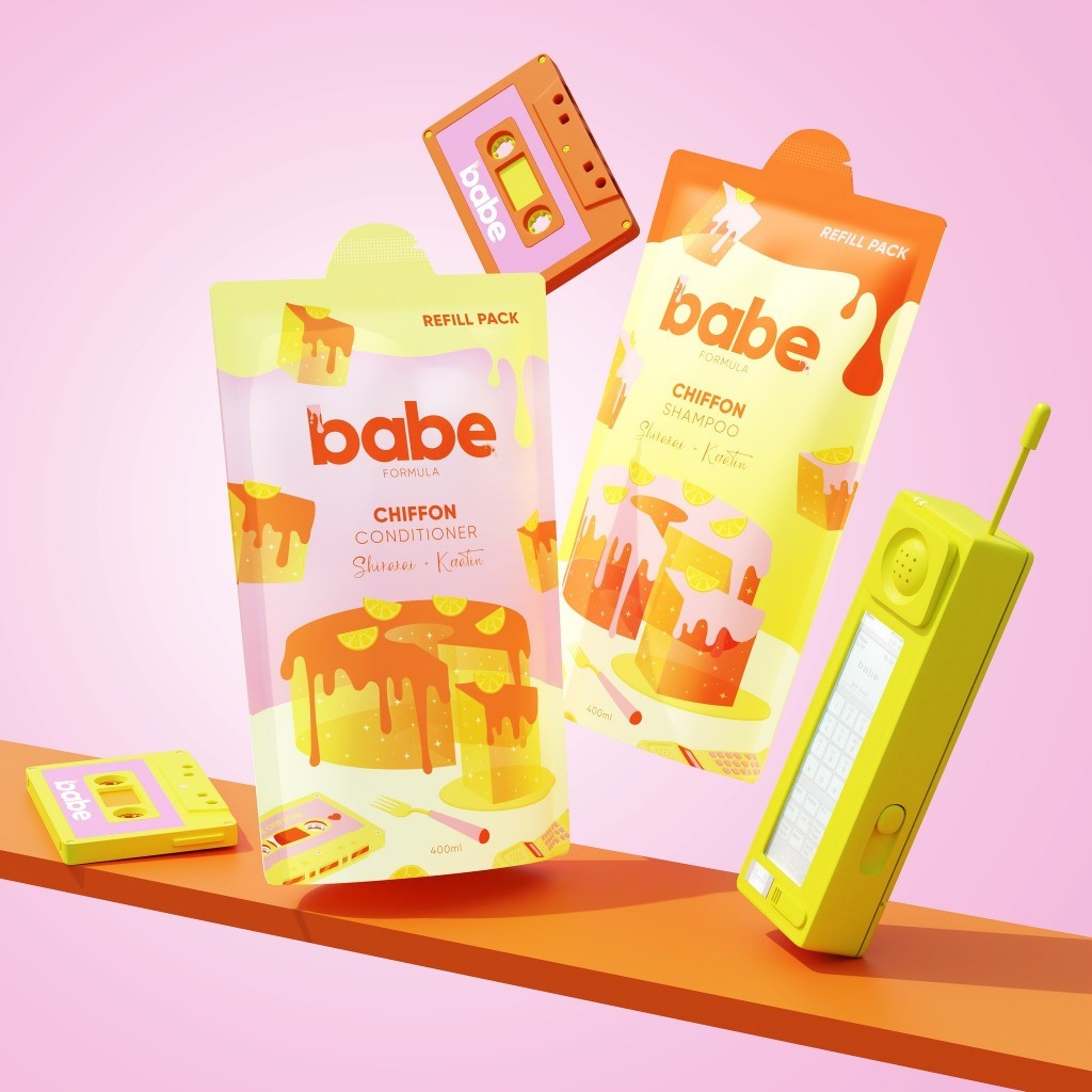 Babe Formula Chiffon Shampoo and Conditioner Shikakai+Keratin Collagen ...