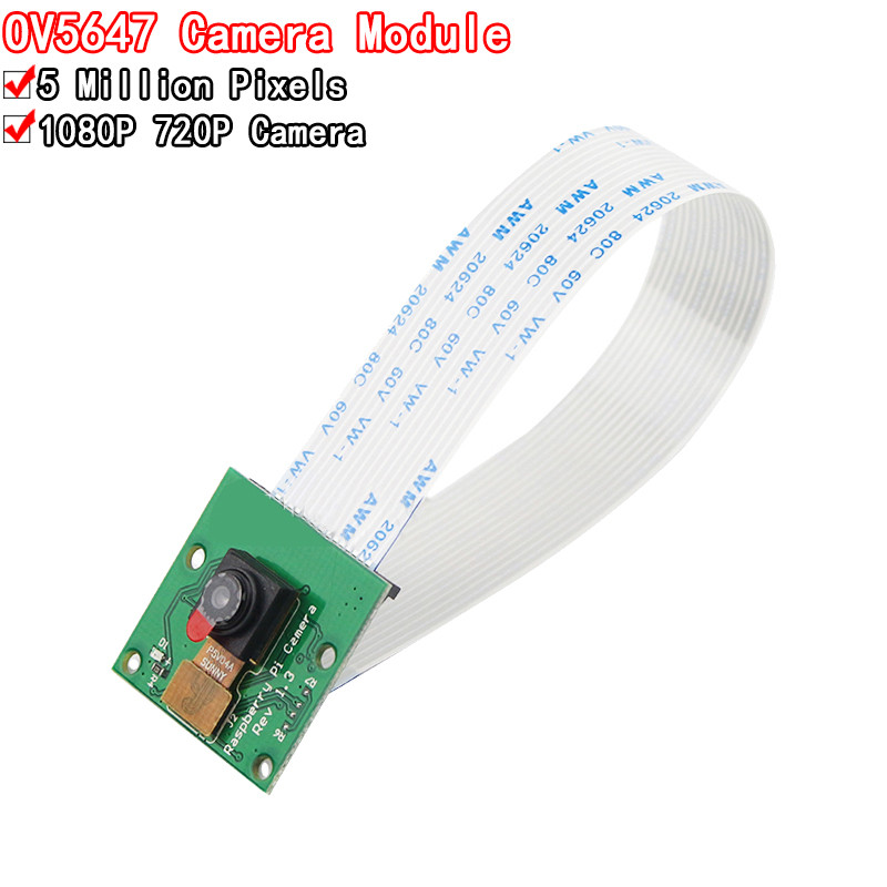 Raspberry Pi 3 Model B+ Camera Module 1080p 720p Mini Camera 5MP Webcam ...