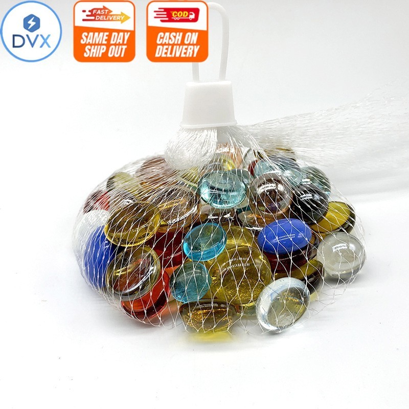 DVX Flat Marbles Decorative Glass Pebbles Assorted Color Jolen / Holen ...