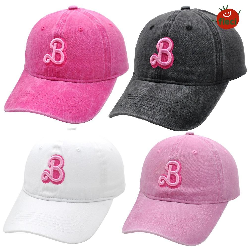 FLECI Sunshade Hat, Embroidered Letter Barbie Baseball Cap, Kawaii ...