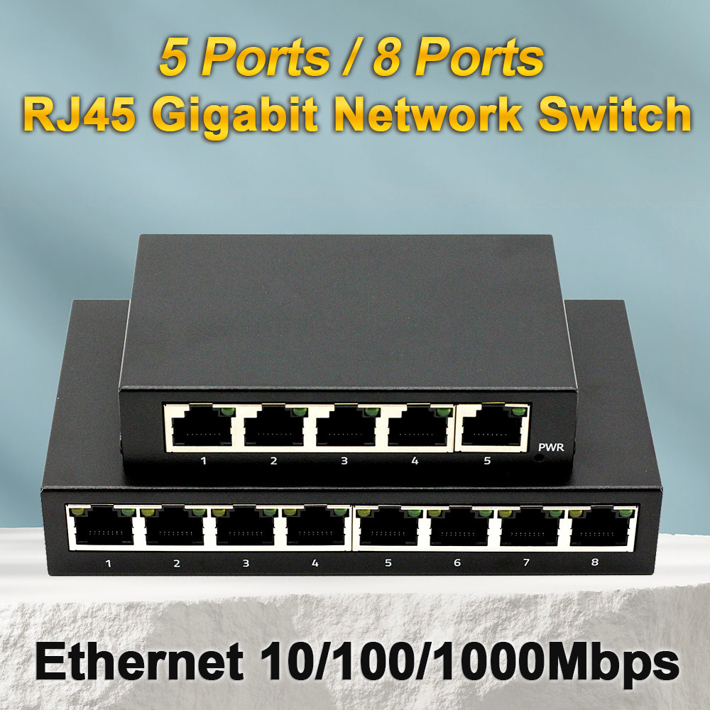 Gigabit Switch 10/100/1000Mbps MDI/MDIX, 5Port/8Port, Plug and Play ...