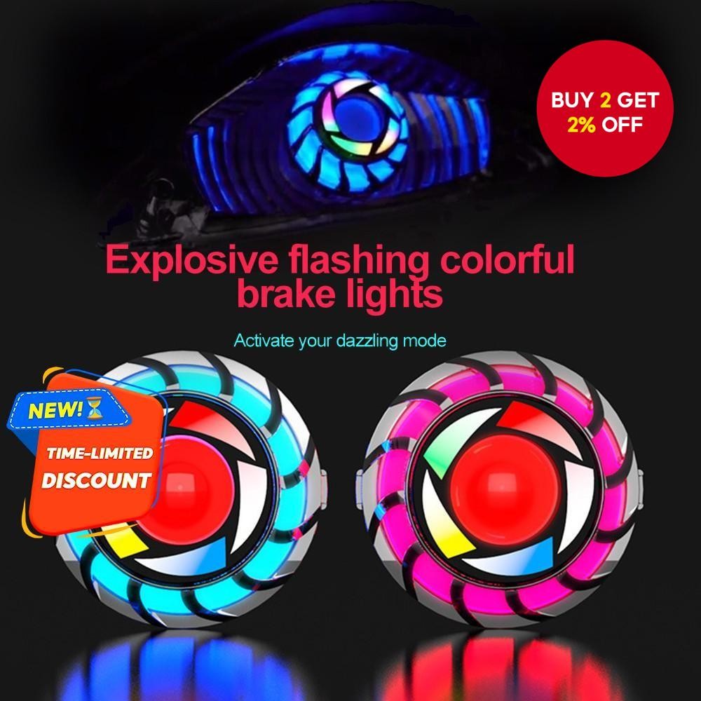 1PC Motorcycle Angel Eye LED Headlight – RGB Devil's Eye Fog Lamp with ...