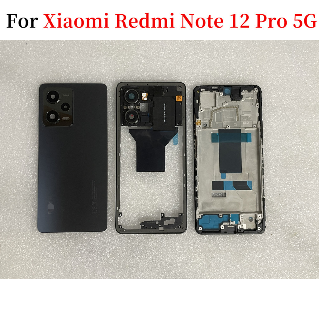 For Xiaomi Redmi Note 12 Pro 5G LCD Front Frame Bezel Back Battery ...