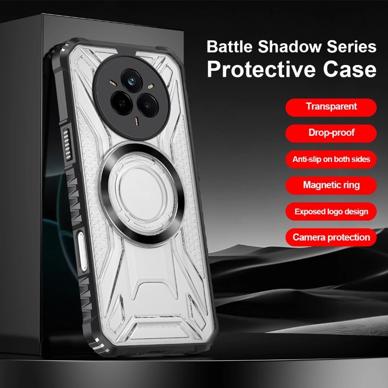 ShockProof Transparent Magnetic Case For Xiaomi Poco C61 C65 C71 C75 M6 ...