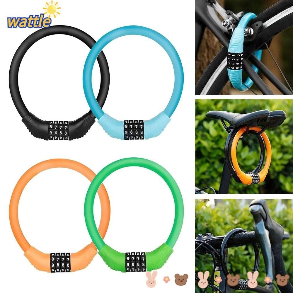 WATTLE Bike Lock, Safety Anti-theft Steel Wire Chain Lock, Portable ...