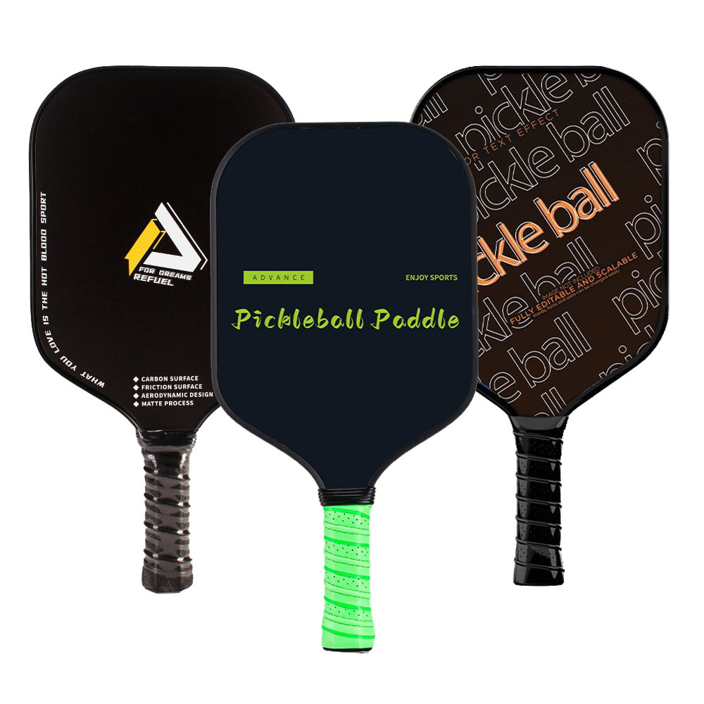 16MM Pickleball Paddle Carbon Fiber Pickleball Rackets Rough Surface ...