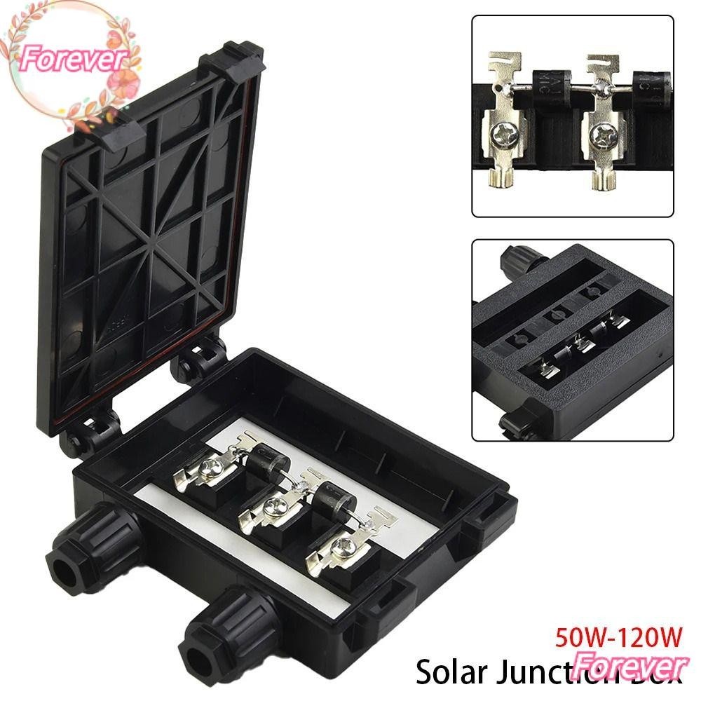FOREVER 1Pcs Solar Junction Box, 50W-120W 6A IP65 Waterproof PV Module ...