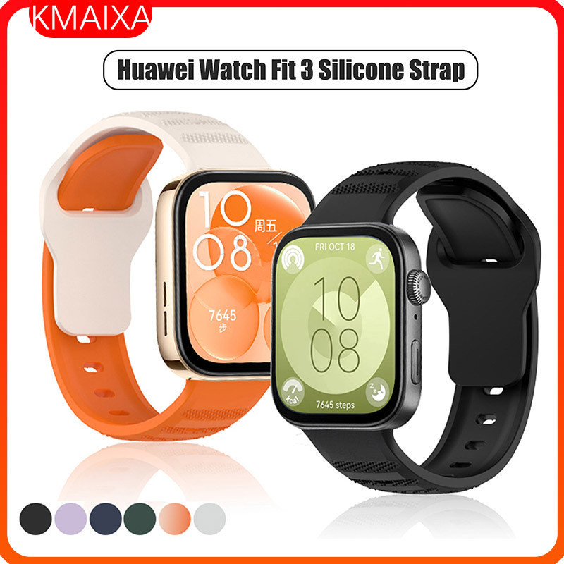 Rubber Band Strap for Huawei Watch Fit 3 Replaceable Silicone Wristband ... Rubber Band Strap for Huawei Watch Fit 3 Replaceable Silicone Wristband ...
