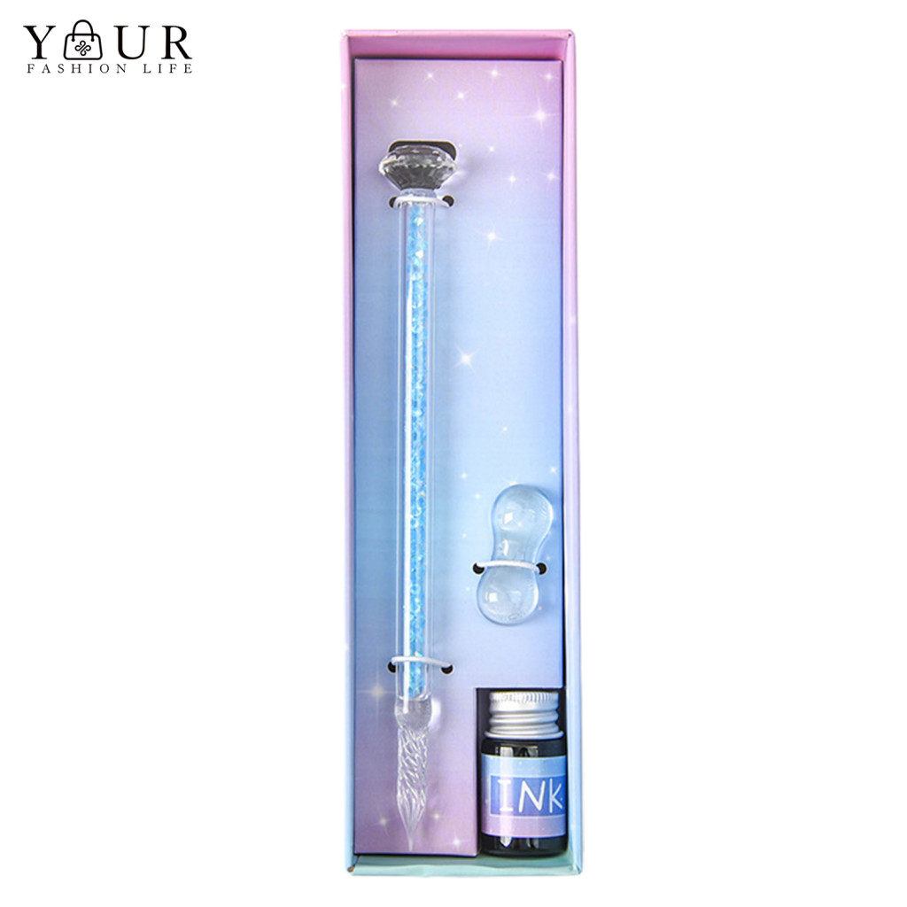 Youxp 1Set Ink Pen Threaded Nib Design Strong Ink Absorption Glass ...