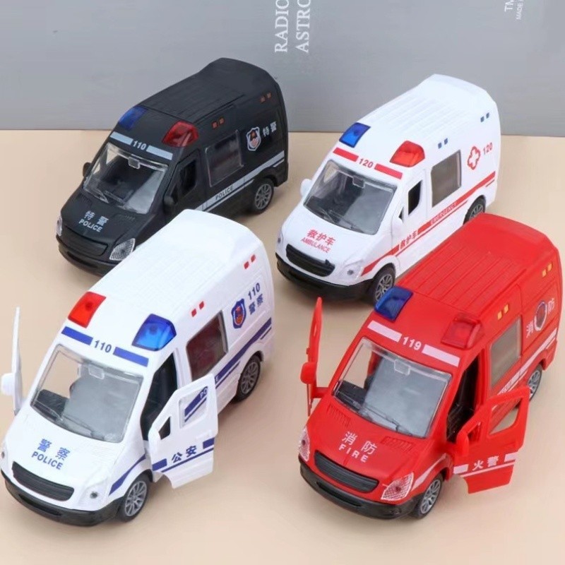 City Diecast Ambulance Emergency Toy Car Model Open Door Ambulancia ...