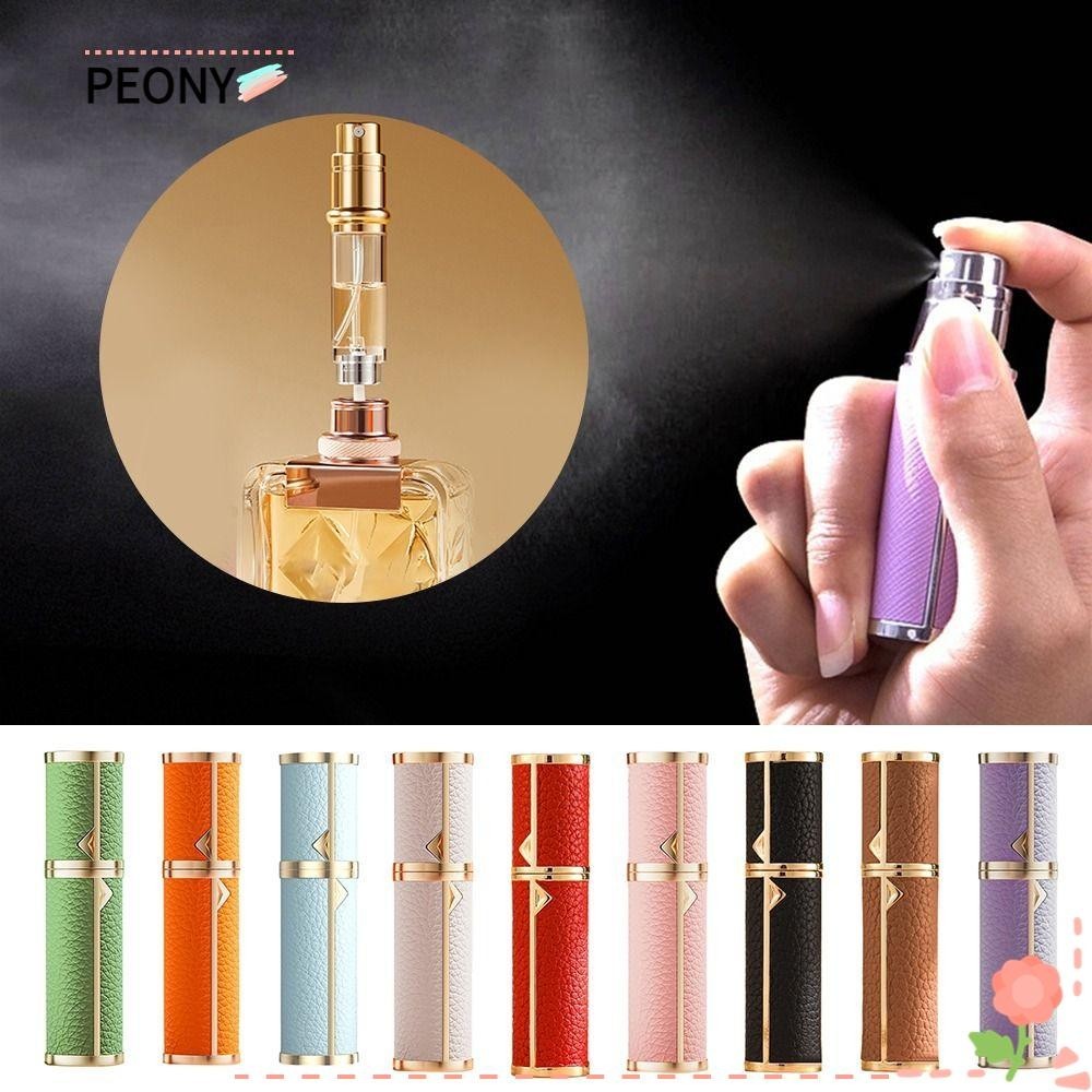 PEONY Perfume Bottle, PU Leather 5ml Spray Bottle, Fashion Refillable ...