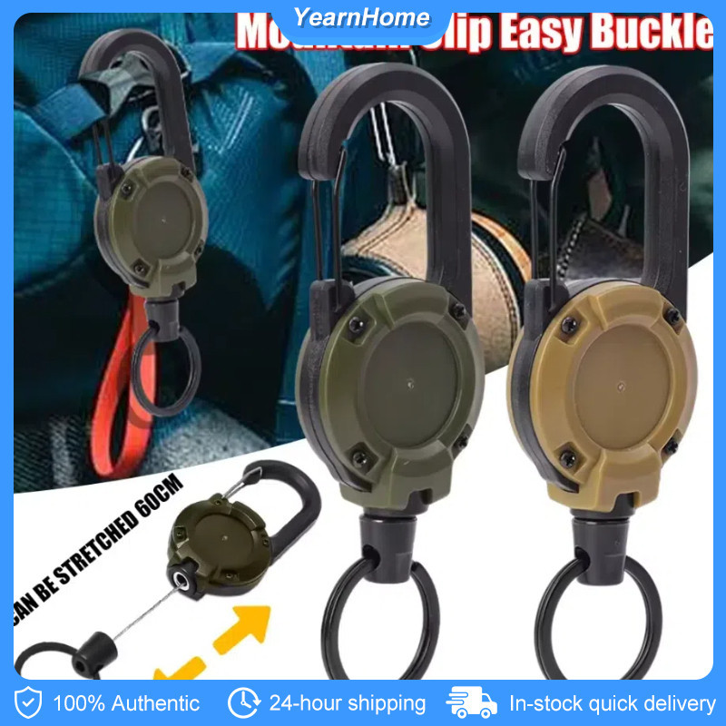 Anti-theft Metal Easy-to-pull Buckle Rope Elastic Keychain Sporty ...