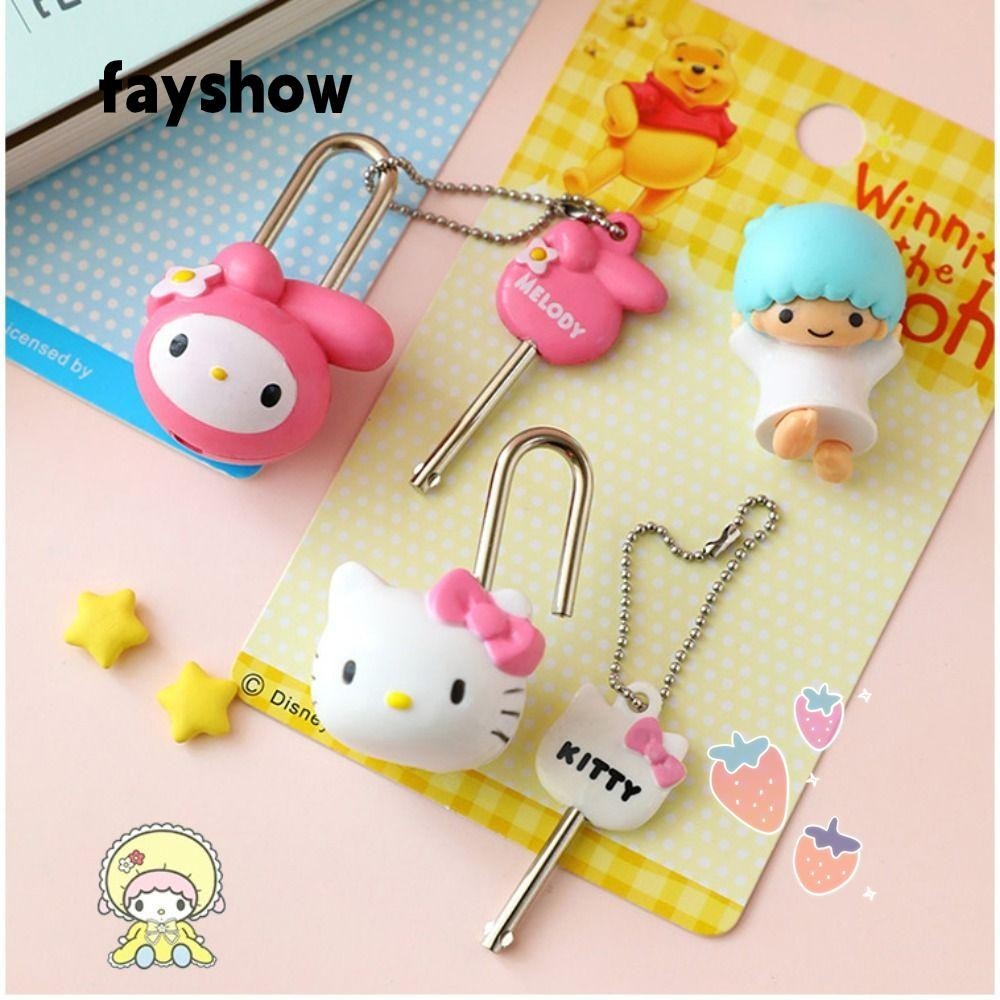 FAY Hello Kitty Mini Padlocks, Cartoon Cute Anime Padlocks, Travel Anti ...