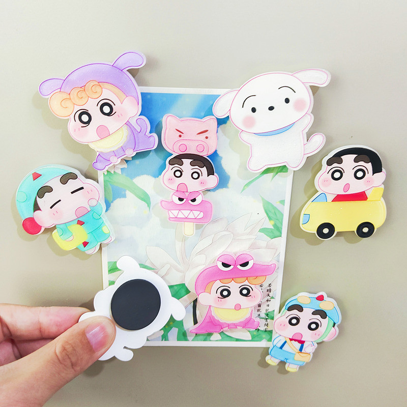 Cartoon Cute Crayon Shin-chan Refrigerator Sticker Fridge Magnets ...