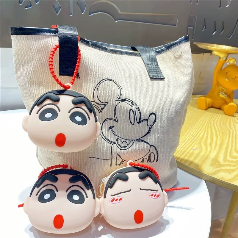 Crayon Shin-chan Coin Purse Hello Kitty Kuromi Hello Kitty Wallet Cute Sanrio Keychain Pendant ...