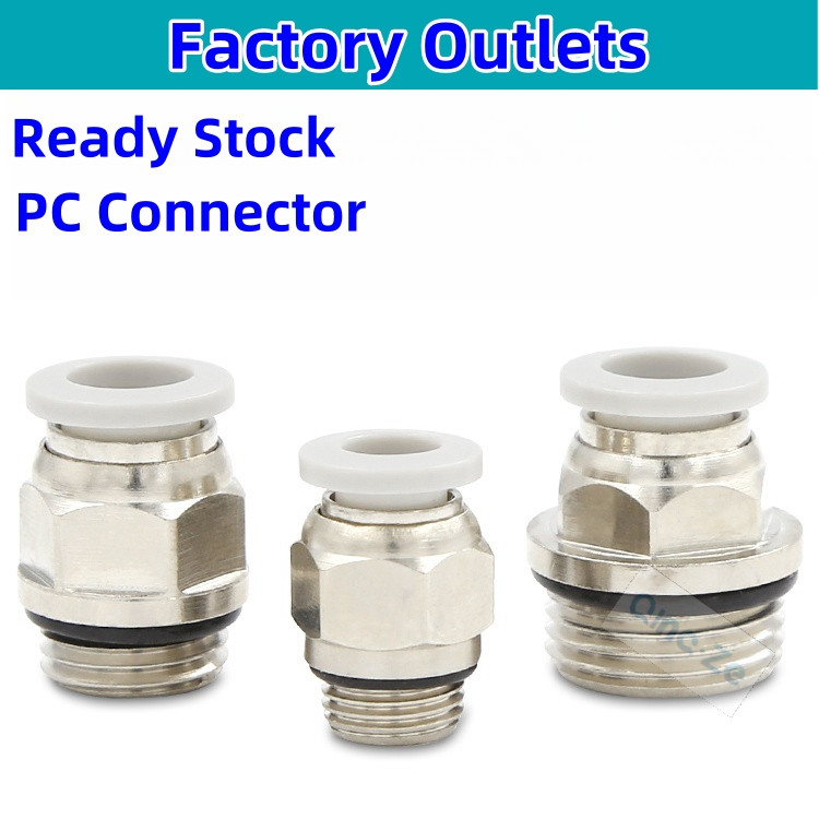 Pu Trachea Connector PC Quick Connector with Sealing Ring 6MM Threaded Straight Breathable ...