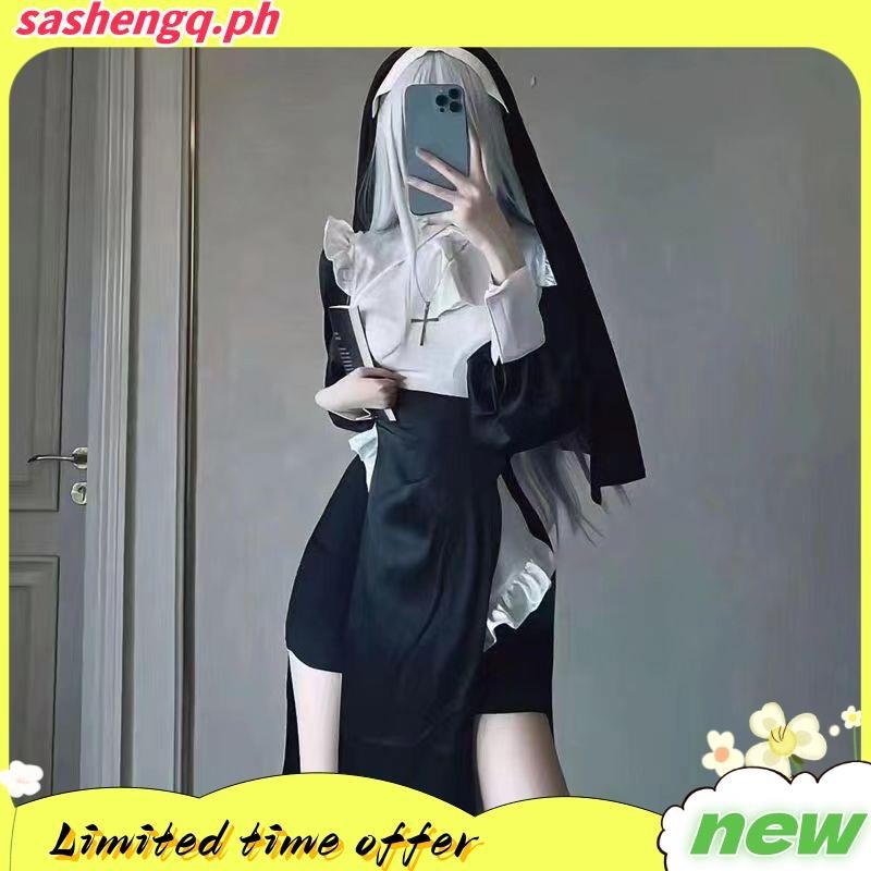 nun cosplay clothing nun cos sexy cross dressing Halloween nun clothing ...