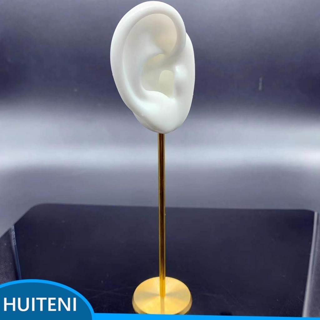 1/2/3 Premium Soft Silicone Earring Display Holder Human Ear Model Stud ...