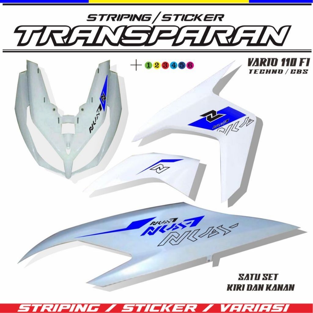 Variations Of Transparent STRIPING Stickers VARIO 110 TECHNO/CBS ...