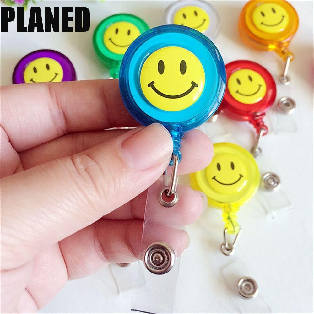 PLANED Retractable Badge Reel Smile Hospital ID Card Clips Students ...