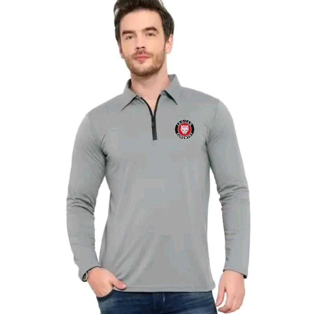 Men's long sleeve zipper collar t-shirt Latest men's zipper t-shirt Men ...