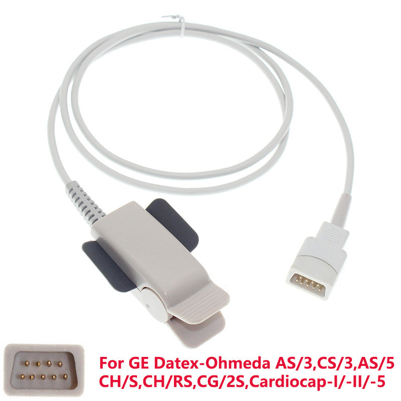 Compatible with Spo2 Sensor GE Datex-Ohmeda AS/3 CS/3 AS/5 CH/S CH/RS CG/2S Cardiocap-I ...