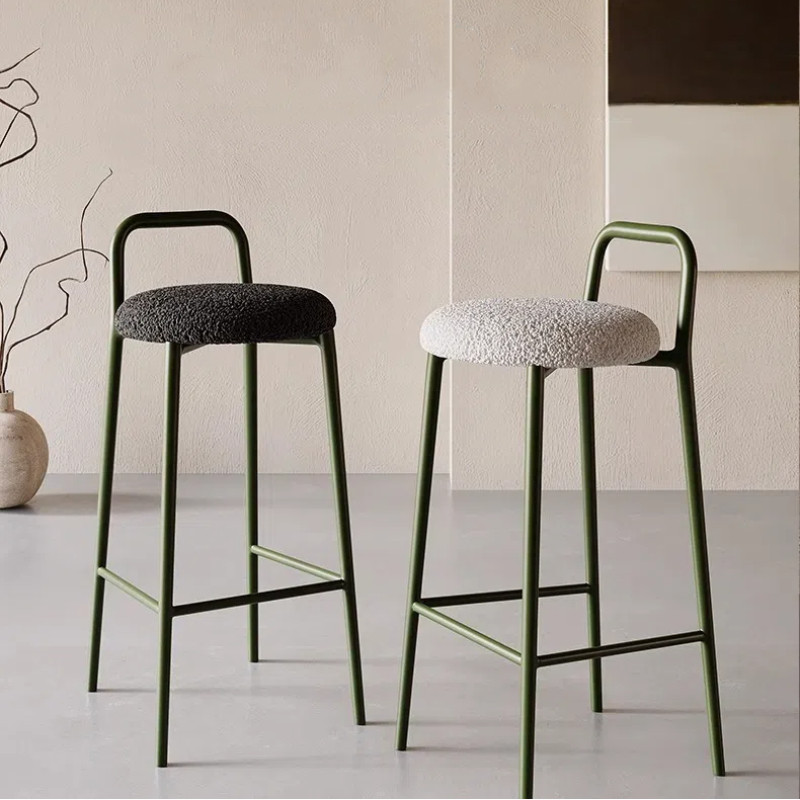 Bar Chairs Stackable Home Bar Stools Modern Simple Round Stools High ...