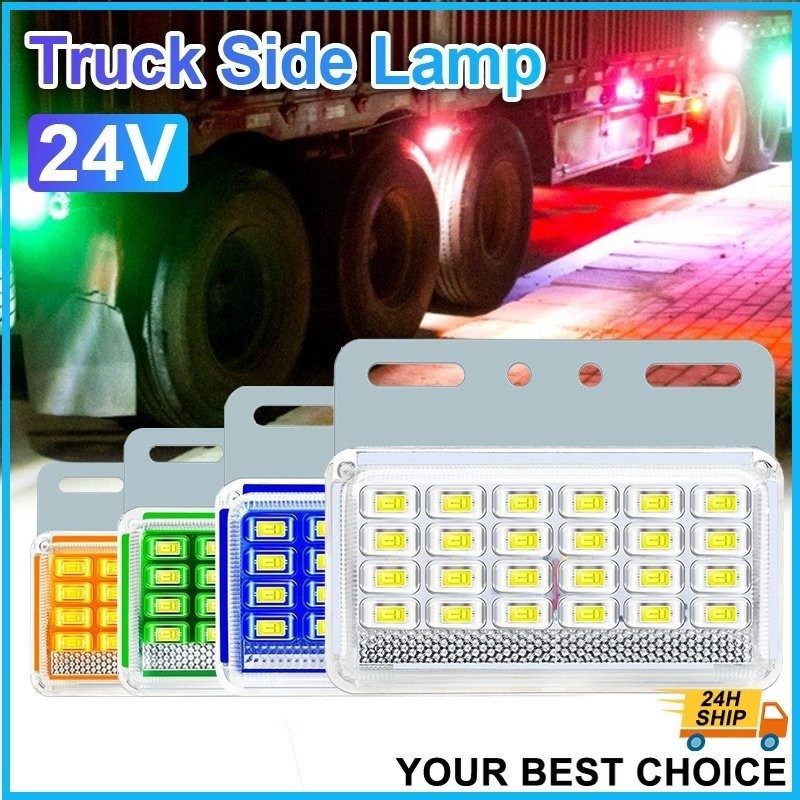 12V 24V LED Truck Bus Boat Rv Side Marker Light Clearance Lamp Truck ...