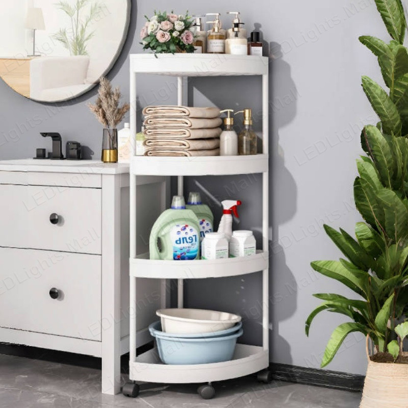 5 Layer Bathroom Movable Storage Rack Triangular Storage Rack Bathroom ...
