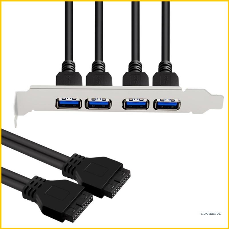 Moon USB 3 0 HUB 4 Port HUB Front Panel to Motherboards 20Pin 19Pin ...