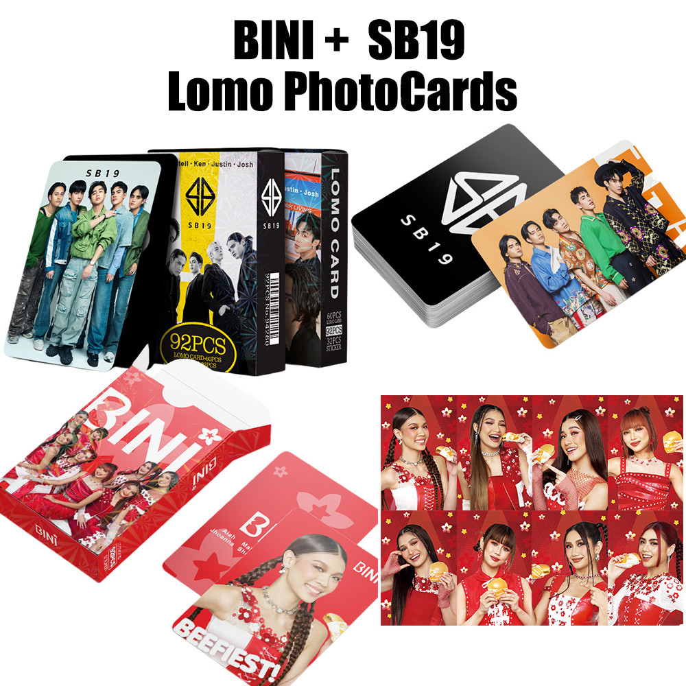 Bini Lomo Cards jollibini Photocards SB19 Photocard BINI Stickers ...