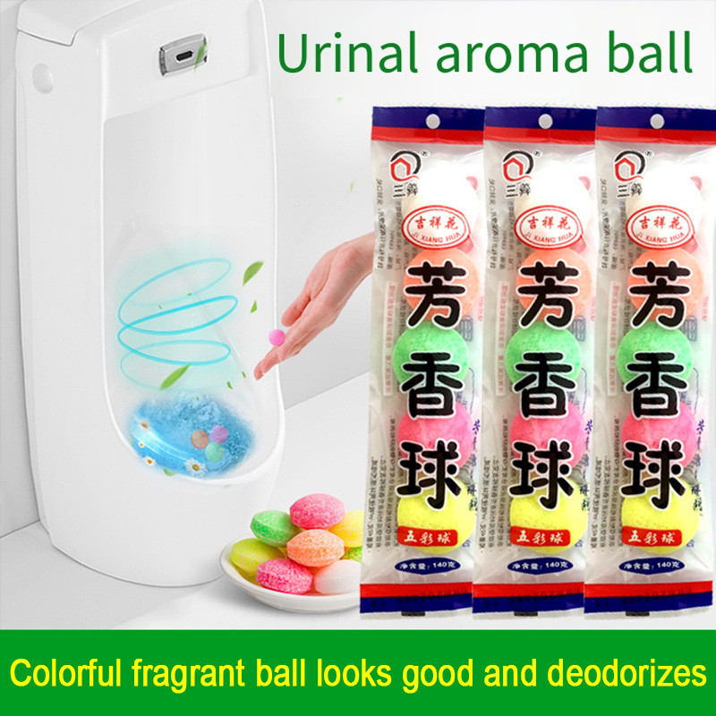 5PCS /Bag Urinal Toilet Deodorant Ball Restroom Air Purification Scent ...