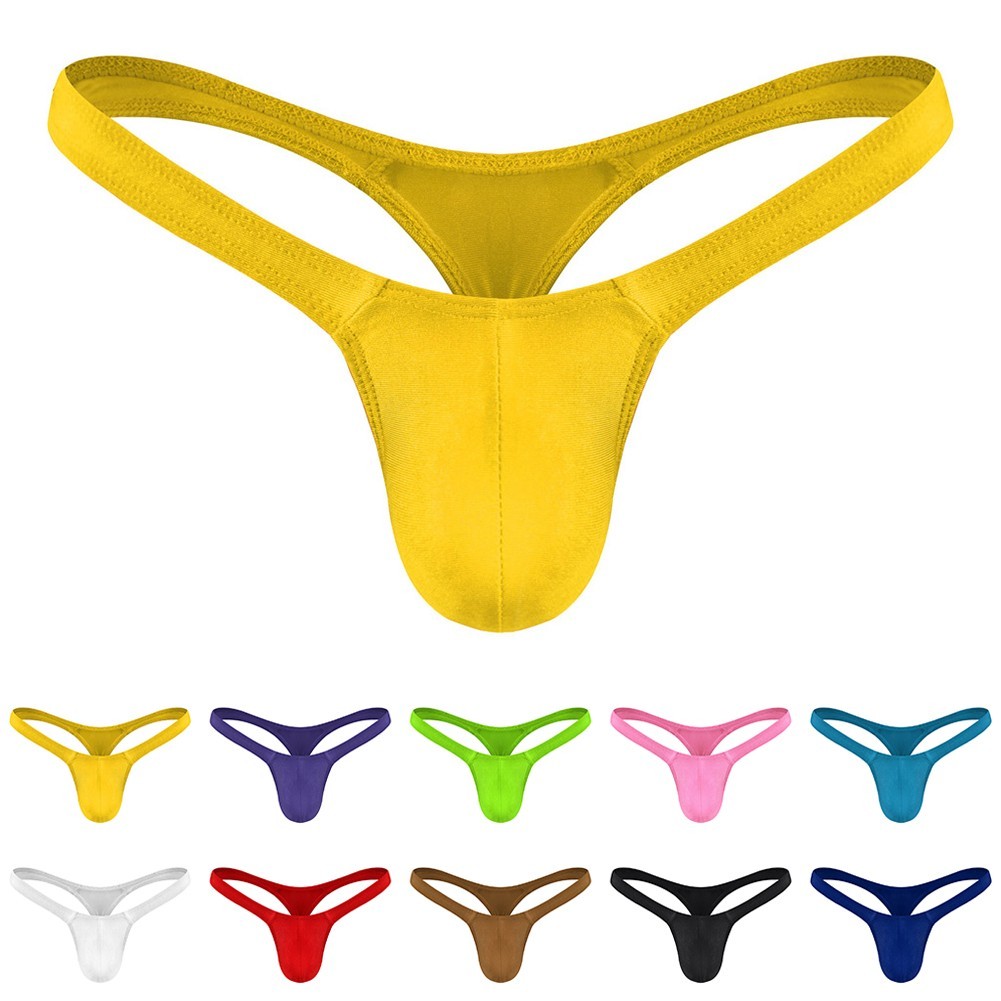 ⭐ New Arrival⭐ Black Men's T Back Thong Bikini with Bluge Pouch a ...