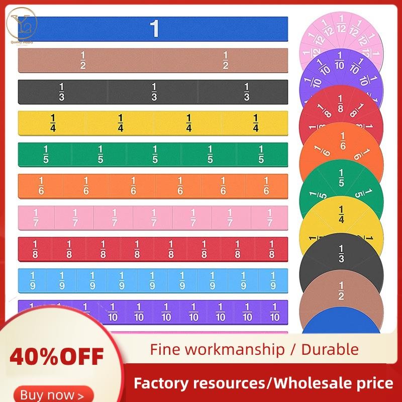 134Pcs Magnetic Fraction Tiles & Fraction Circles -Math Manipulatives ...