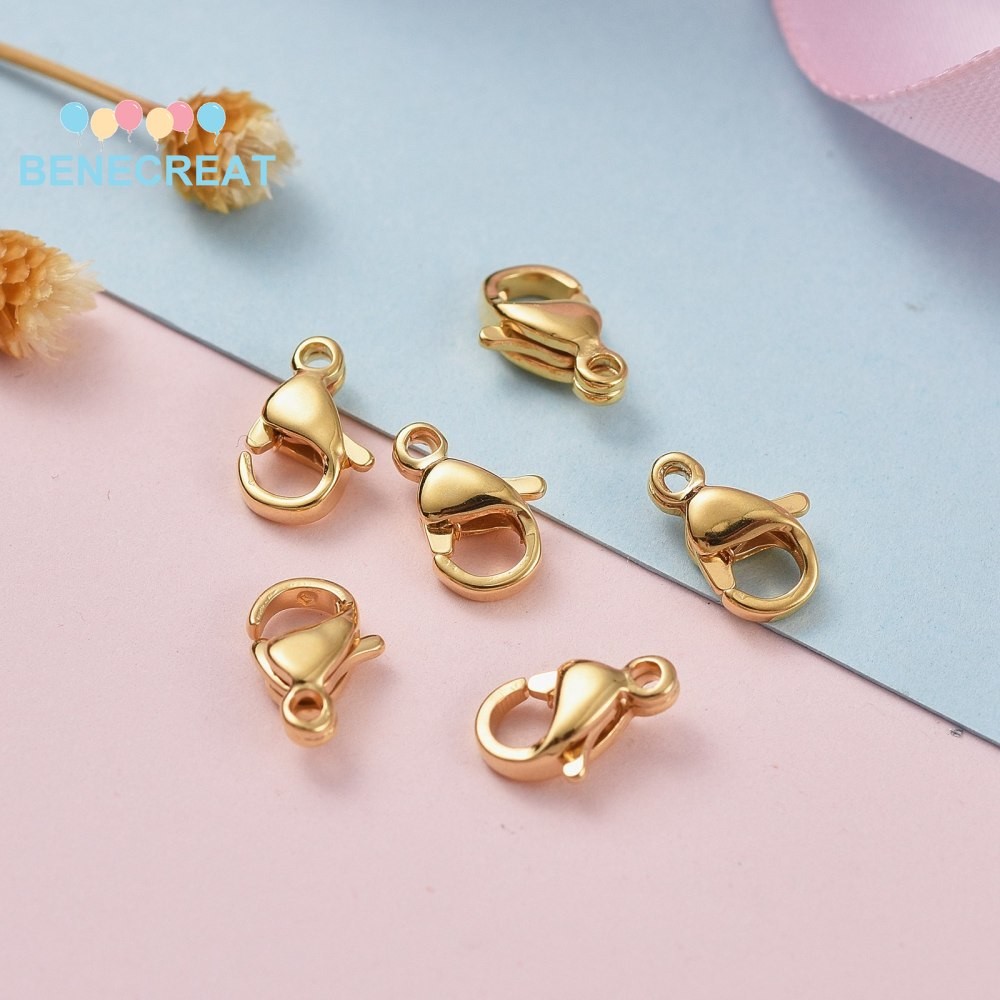 100pc 304 Stainless Steel Lobster Claw Clasps Parrot Trigger Clasps ...