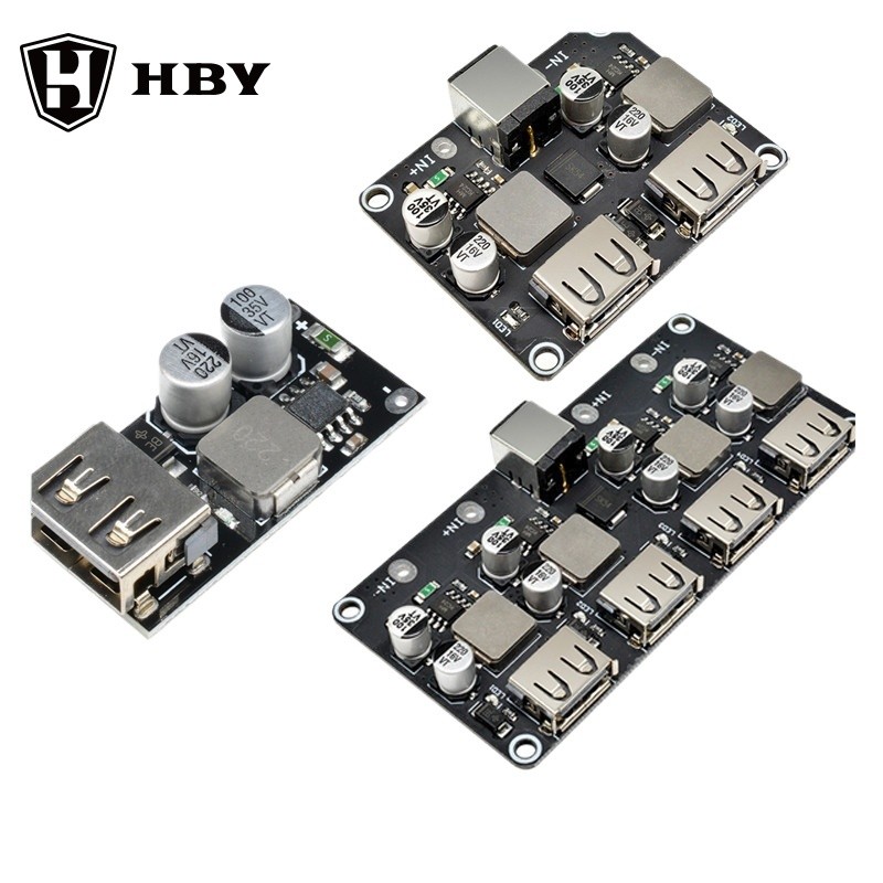 QC3.0 QC2.0 1 2 4 channel USB DC-DC Buck Converter Charging Step Down Module 6-32V 9V 12V 24V to ...