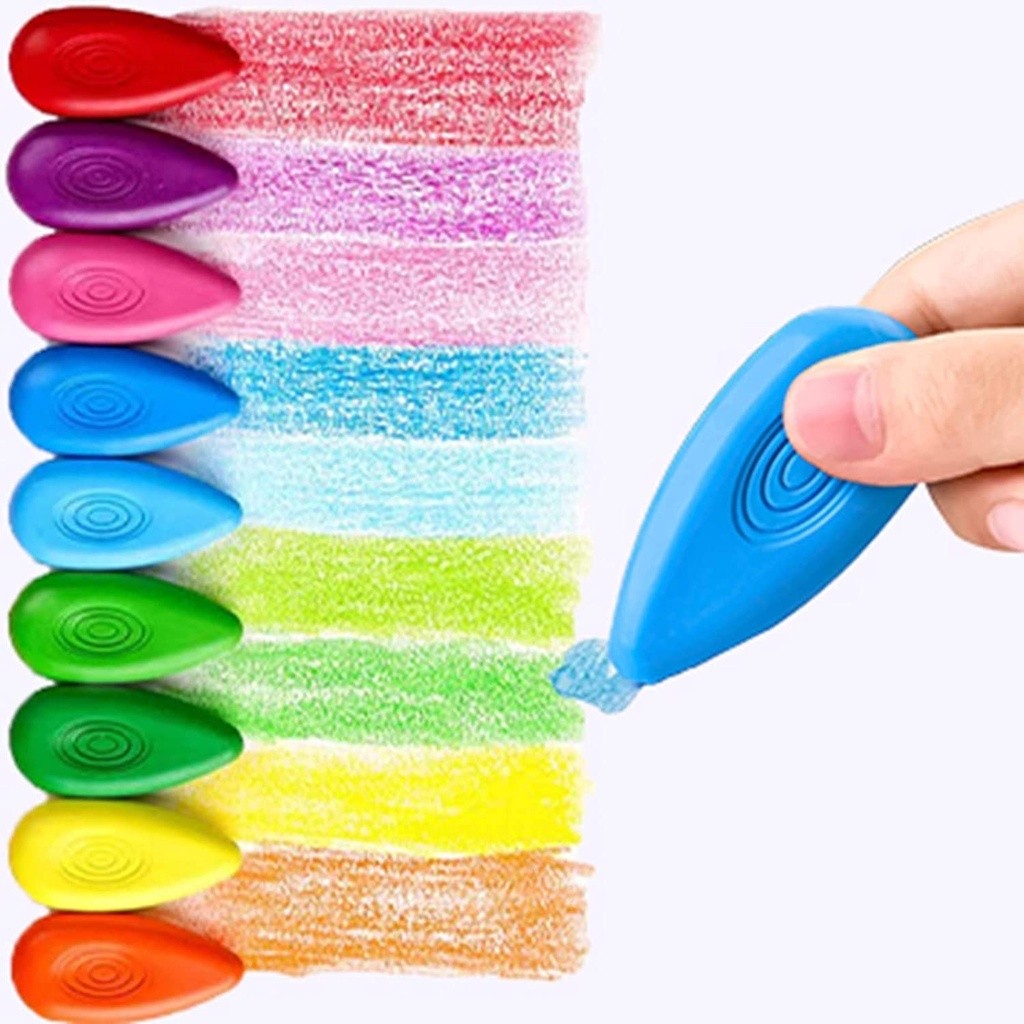 12 24 Color Washable Watercolor Crayons Durable Dont Dirty Hands ...