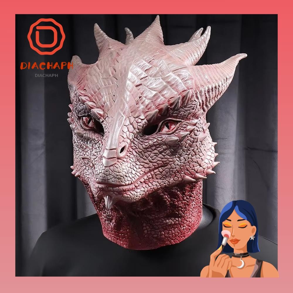 DIACHAPH Game , Realistic Durable Cosplay Helmet, Unisex Latex Dragon ...
