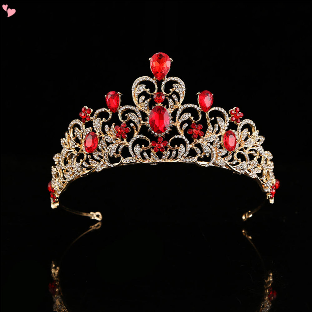 7.3cm Tall 7 Colors Tiara Crowns for Women Girls Queen of Heart Crown ...