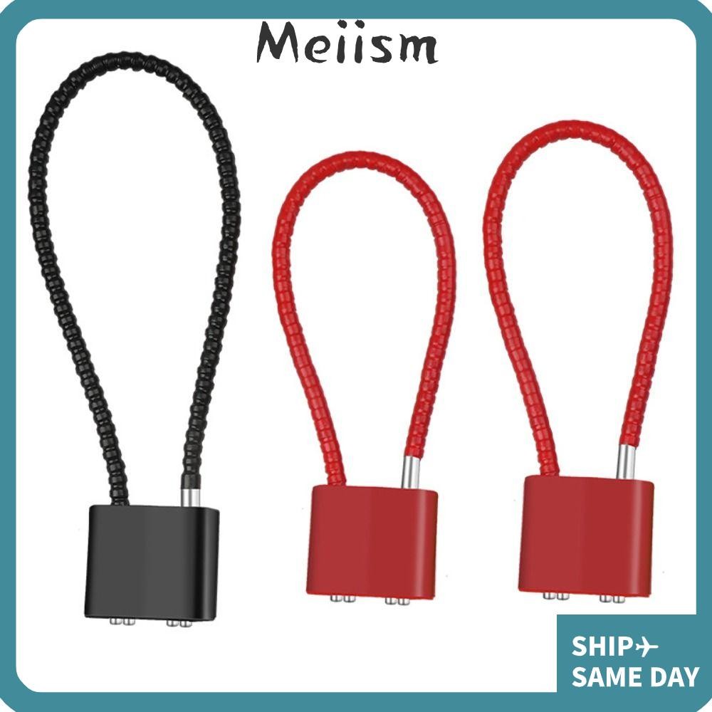 MEIISM Steel Wire Padlock, with Keys Adjustable Safely Lock, Dormitory ...