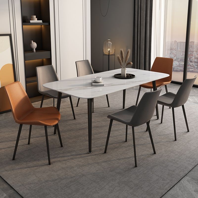 C5 Nordic Rock Dining Table Chair Combination Light Luxury Household ...
