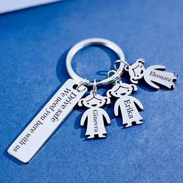 Customized Family Names Keychain For Mom Dad Mothers Day Gift For Mom ...