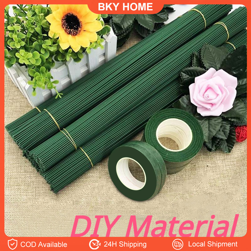 50PCS 30/40CM Wire Mesh Flower Materials DIY Green Wire Handcrafted ...