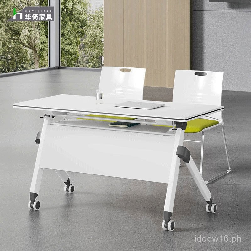 Folding Conference Table Movable Training Table and Chair Set Office ...