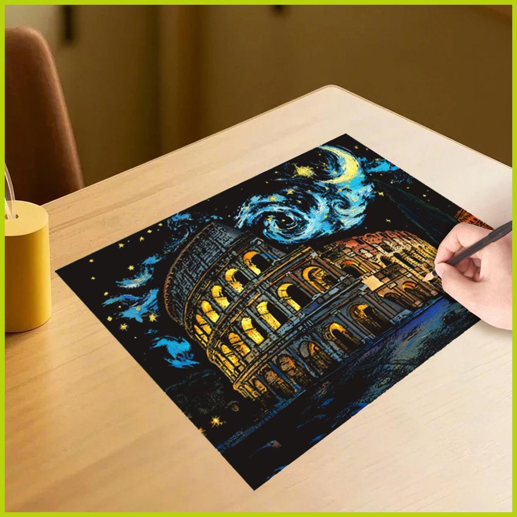 Scratch off Art Paper Scratch Sketch Card A3 Size Colorful Painting ...