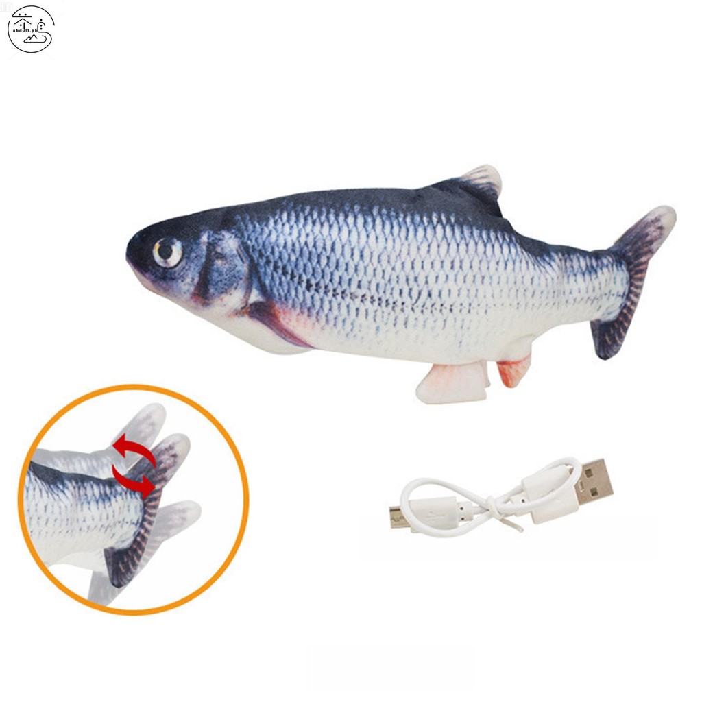 Electric Moving Fish Cat Toy Interactive Flopping Self-Moving Fish Toy ...
