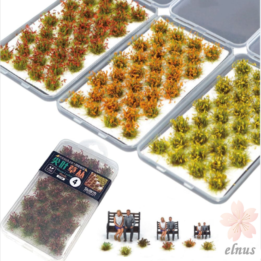 ELNUS Grass Clusters Model, Sharp Leafed Simulation Miniature Grass ...