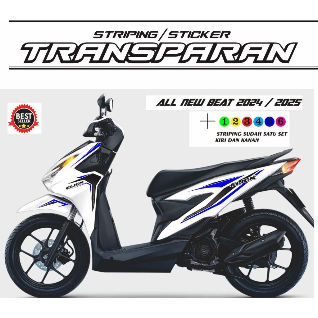 LIS VARIATIONS OF COOL SIMPLE STICKERS FOR HONDA BEAT 2024 AND 2025 ...